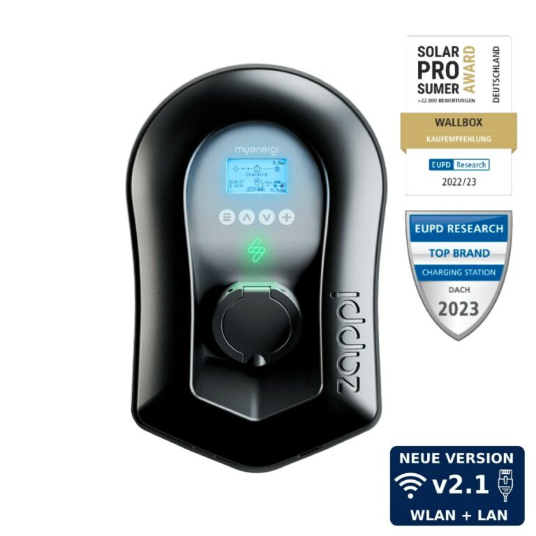 Myenergi Zappi Wallbox jetzt mit automatischer Phasenumschaltung
